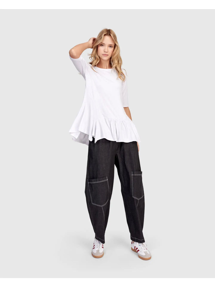 Papaya Relaxed Pants, Black Denim – Addicted Fashions